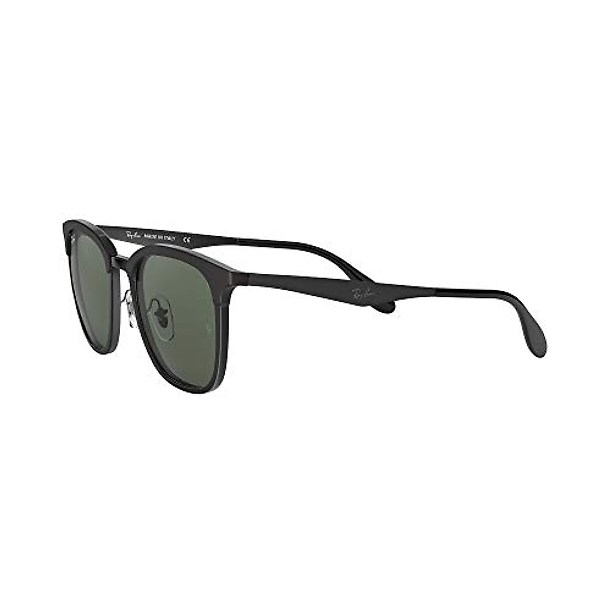 Ray-Ban RB4278 Square Sunglasses, Black On Matte Black/Dark Green, 51 mm