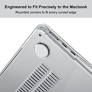 EooCoo Case Compatible with MacBook Air 15 inch 2024 2023 M3 M2 Chip A3114 A2941, Air 15.3" Plastic Hard Case & Keyboard Skin & Camera Cover & Type C Adapter, Crystal Clear