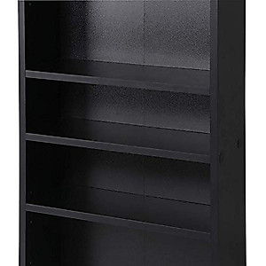 HomGarden 5-Tier Media Storage Cabinet Adjustable Bookcases DIY Multifunctional Shelf Display Rack Organizer Tower for CDs, Books, Video Games, Arts