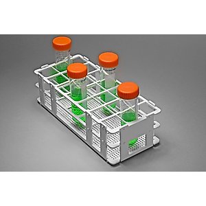 SP Bel-Art No-Wire Test Tube Rack; For 25-30mm Tubes, 21 Places, White (F18745-0004)