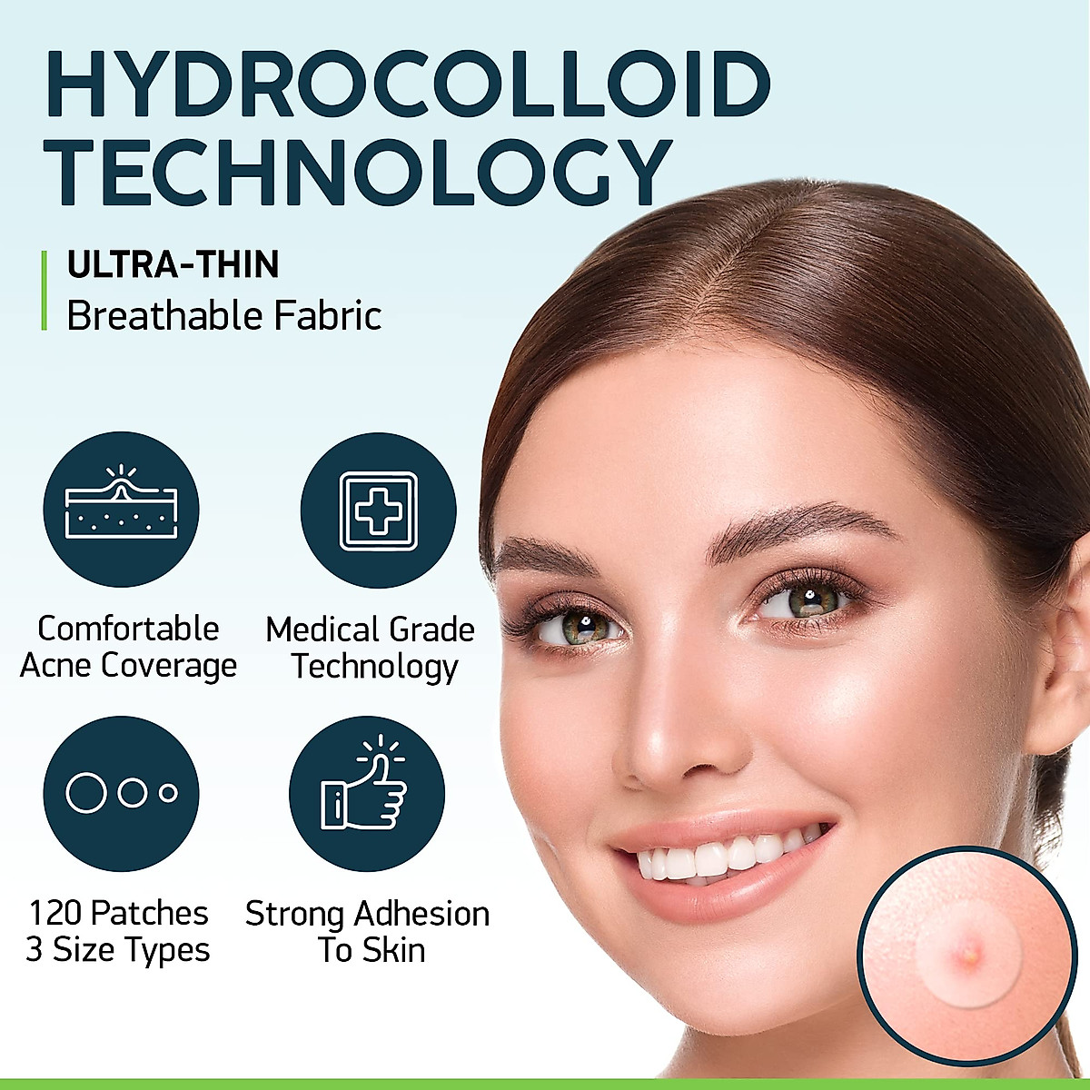 NUVADERMIS Acne Pimple Patches - Dark Spot, Blemish, Zit Treatment - 54% Hydrocolloid Dot Stickers - Hyaluronic Acid, Salicylic Acid, Vitamin A, Tea Tree Oil - FSA HSA Approved Products - 120 Pack