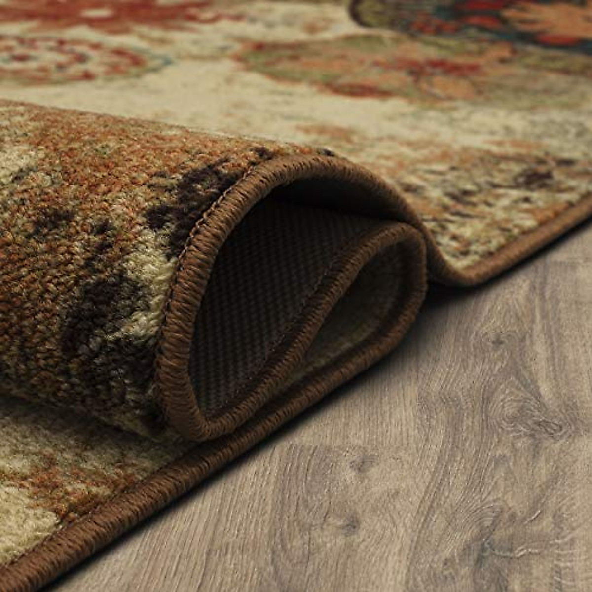 Mohawk Home Alexa Ornamental Floral Medallion 5' x 8' Area Rug - Perfect for Living Room, Dining Room, Office