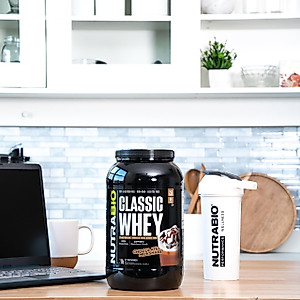 NutraBio Classic Whey Protein Powder- 25G of Protein Per Scoop - No Fillers, Artificial Colors, Preservatives - Chocolate Milkshake, 2 Pounds