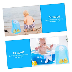 Totority 2pcs Toy Storage Basket Toy Collector Storage Organizer Pool Toy Bag Kid Toy Bag Beach Mesh Bags Beach Toy Holder Mesh Toy Bags Sand Pool Storage Bag Toys for Blue Nylon