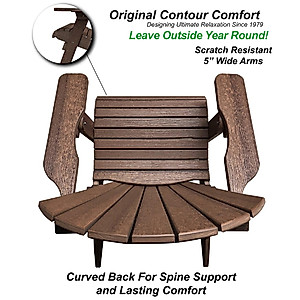 DuraWeather Poly® Classic King Size Folding Adirondack Chair (Antique Mahogany)