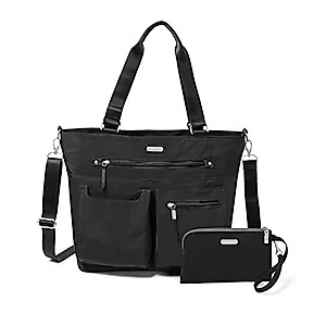 Baggallini New Classic Any Day Tote with RFID Phone Wristlet Black One Size