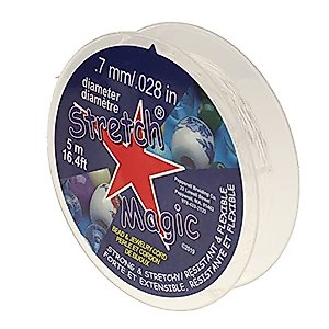 Pepperell SMF-1-5 0.7mm Stretch Magic Bead and Jewelry Cord, 5m, Clear