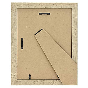 MCS Studio Gallery 8.5x11 Picture Frame Natural Woodgrain, Rectangle Photo Frame for Photos, Posters & Art Prints & Easel for Tapletop Display (2-Pack)