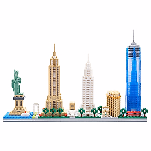 LUKHANG New York Skyline Building Set - 3452pcs | Challenging & Detailed Architecture for Adults & Teens