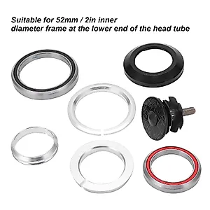 Keenso Bike Headset Bearings, 41.8?52mm M4/5 Mountain Road Bike Bearing Headset Straight Tapered Tube Parts
