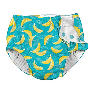 i Play Boys Reusable Absorbent Baby Swim Diapers Aqua Bananas 3T
