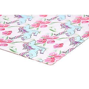 Soft Plush Minky Baby Blanket for Boys Girls Unisex with Print Animal Pattern Double Layer Dotted Backing Bed Throws for Baby Crib Receiving for Newborns (Unicorn)