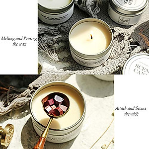 Moretoes 24 Pack 4 Oz Silver Aluminum Candle Tins with Lids for DIY Candle Making, Storage, Travel or Gift