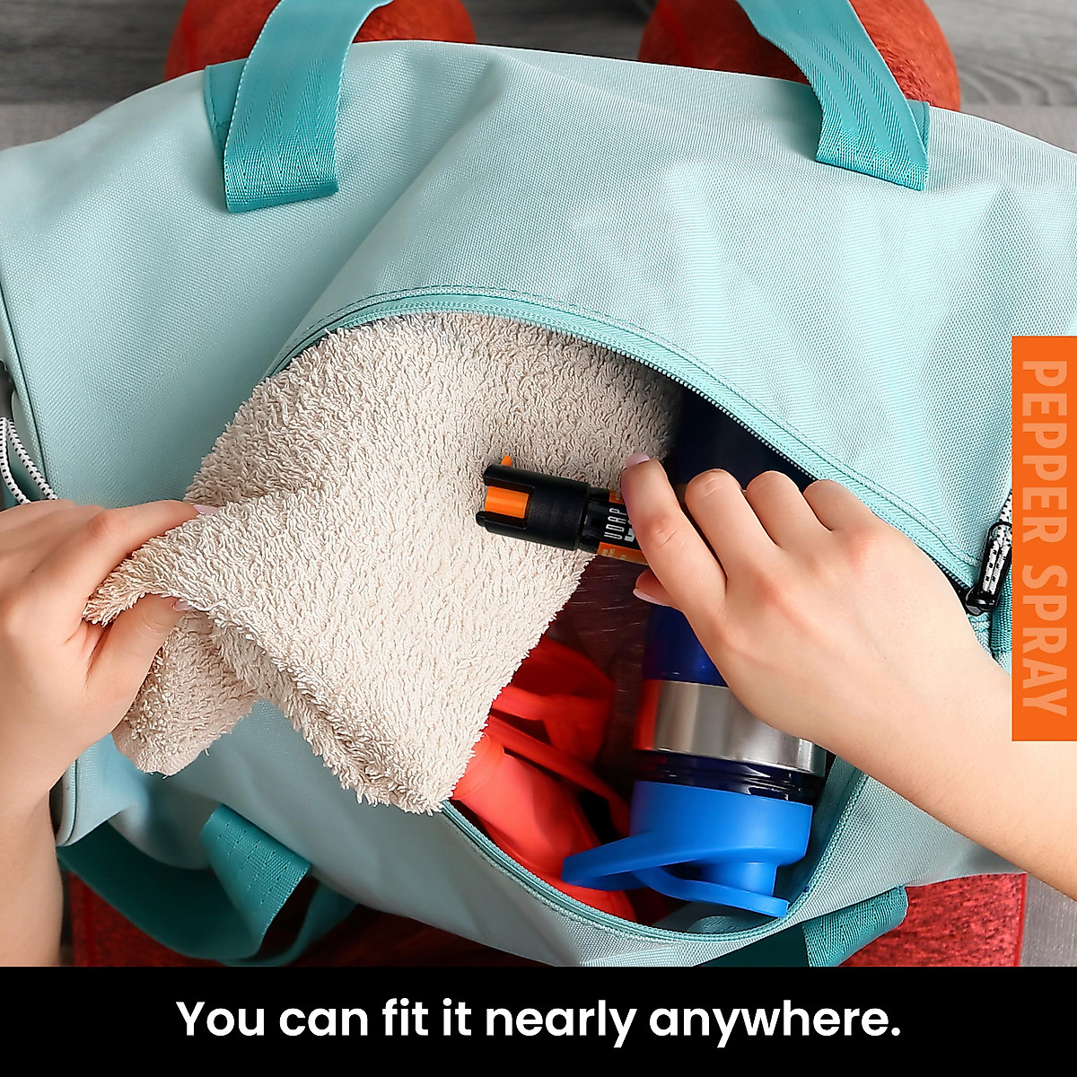 UDAP 2VC Pepper Power OC Compact Self Defense Pepper Spray for Men and Women, Pocket Travel Size, Powerful, 10 ft Stream, 0.4 oz