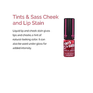 Elizabeth Mott Tints & Sass Rosy Lip Stain and Cheek Tint – Long-lasting Natural Lip and Cheek Color For All Skin Types and Skin Tones, Cruelty Free (10g/0.35oz)