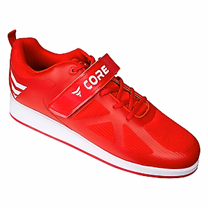 CORE Weightlifting Shoes - Squat Shoes for Men and Women – Weight Lifting Shoes for Powerlifting, Deadlifting & Crossfit - Strap and Lace-Up Gym Shoes – Non-Slip Olympic Lifting Shoes with 1.2" Heels