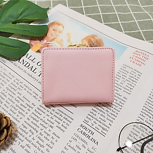 Loxepur Women Cute Fruit Print Wallet Tri-Fold Multi-card Coin Purse (Pink)