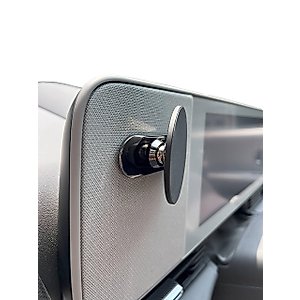 iPhone Holder Mount for Hyundai Ioniq 5. Attaches Magnetically to Metallic Dashboard. Compatible with MagSafe for iPhone 12/13/14/15 Series.