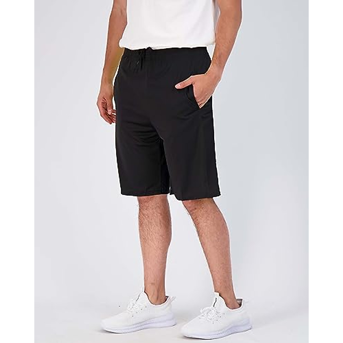 Real Essentials Mens Dry Fit Shorts Dri Active Wear Short Men Athletic Performance Basketball 9 Inch Inseam Sweat Tennis Soccer Running Essentials Gym Casual Workout Sports, Set 9, M, Pack of 5