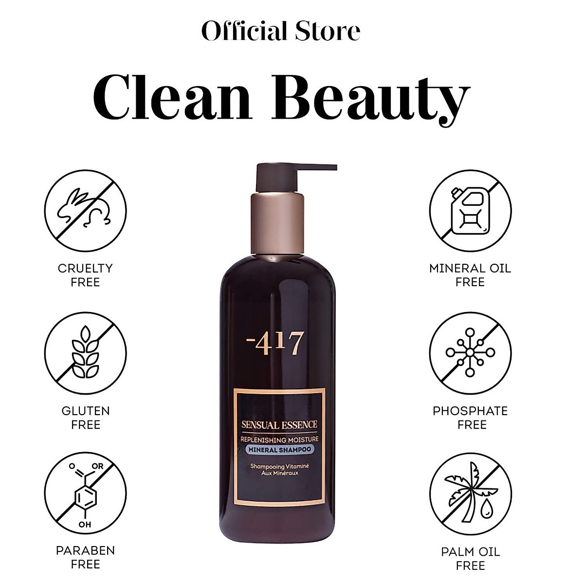 -417 Dead Sea Cosmetics Replenishing Moisture Mineral Shampoo - Cleansing & Nourishing - Perfect Solution For Beautiful Healthy Hair - with Aloe Vera & Sweet Almond Oil 11.83 fl oz.