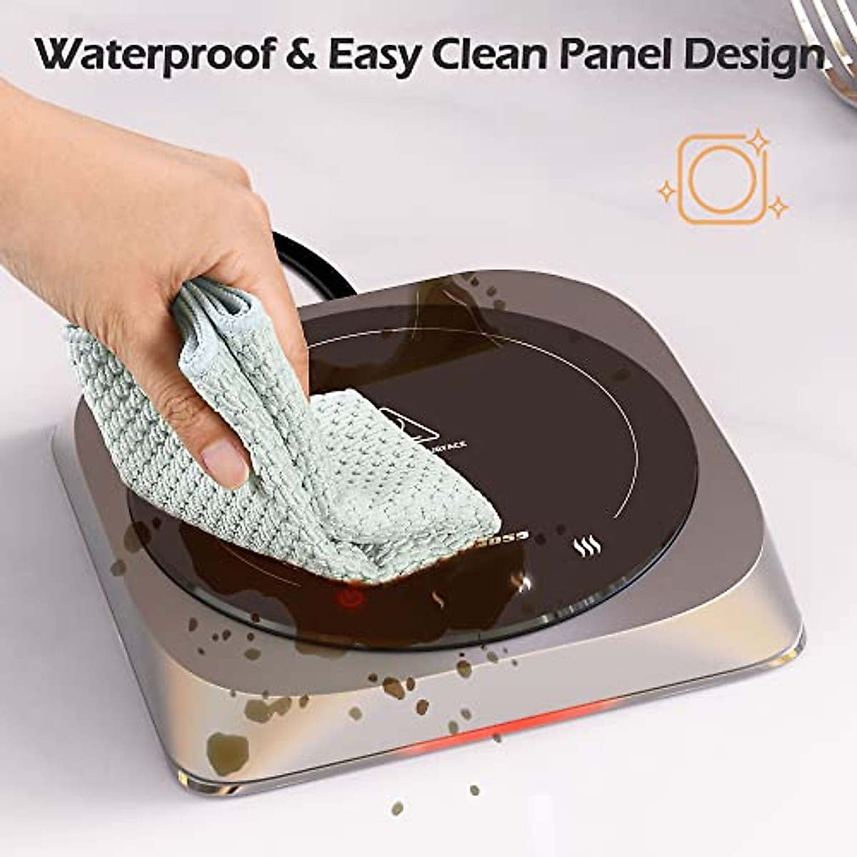 KitchenBoss Smart Coffee Mug Warmer: Coffee Cup Warmer for Desk with 3 Temperature Setting, Coffee Cup Warmer Candle Warmer with Auto Shut Off Beverage Heating Plate