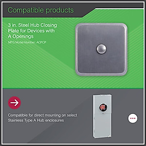 Square D - ACPCP Square D, Blank ACP Hub Closing Plate