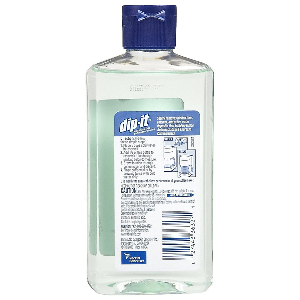 Lime-A-Way Dip-It Coffeemaker Cleaner, Descaler & Cleaner for Drip & Single Serve Coffee Machines, 7 Fl Oz (Pack of 8)