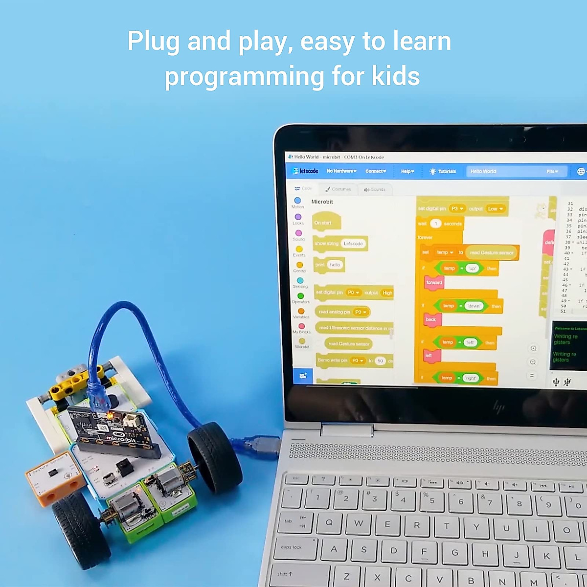 Programming Kit Compatible with Micro:bit, 12-in-1 Kids Graphics Programming, Robot Toy for Learning Code, Magnetic Electronic Module, Crowbits Inventor Kit (Micro:bit Not Included)