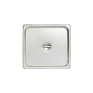 Thunder Group STPA5230C Steam Table Pan Cover, 2/3 Size, Solid with Handle, Reinforced Corners, 24 Gauge, Stainless Steel, NSF (Made in China), Pack of 12