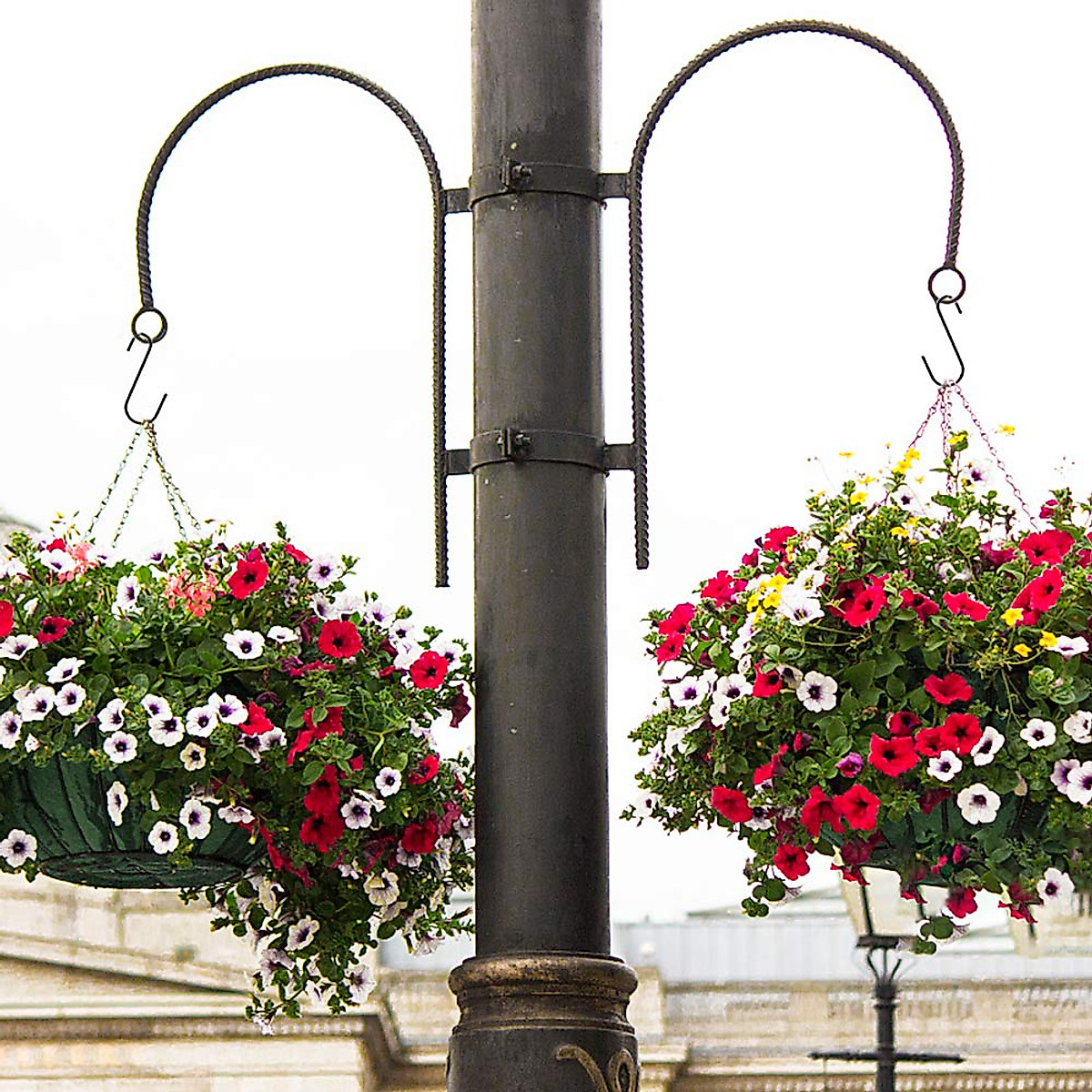 Vindar 3 Pack 6 Inches Bird Feeder Hook Heavy Duty Big S Hooks Hangers for Kitchen, Office, Wind Chimes, Lanterns, Gardening Tools, Hummingbirds Feeders, Bird House, Lanterns