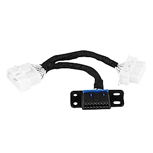 Keenso OBD2 Extension Cable, Universal OBD2 16Pin Male to Dual Female Extension Cable OBD2 Splitter Adapter Cable Y Cable