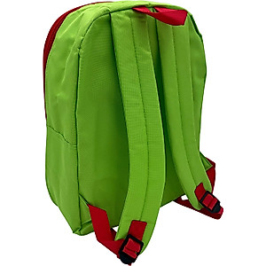 Fast Forward Teenage Mutant Ninja Turtles 15" School Bag Backpack (Green-Red)