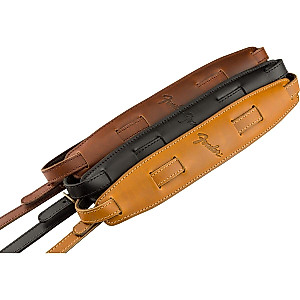 Fender Mustang Saddle Guitar Strap, 2.25in, Cognac, Standard