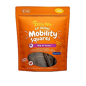 Zesty Paws Flavored Soft Chews - Hip and Joint for Dogs with Glucosamine Chondroitin & MSM Dog Mobility Supplement for Hips Joints Cartilage Support Plus Green Lipped Mussel 10 oz