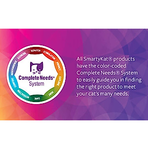 SmartyKat Scratch Ladder Angled Corrugated Cat Scratcher, Catnip Infusion Technology - Brown, One Size