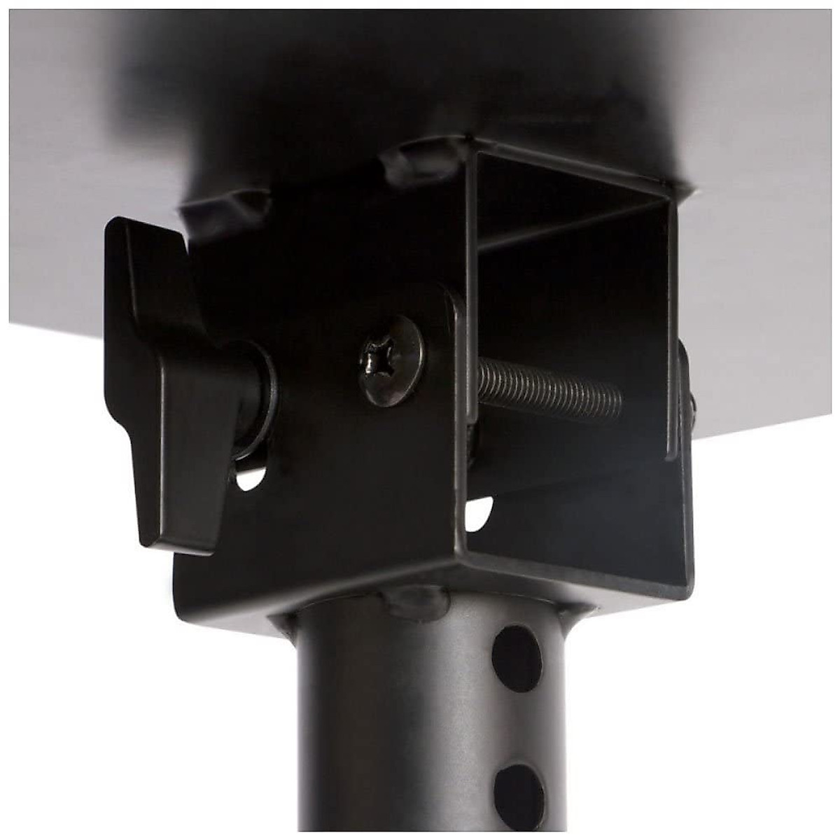 On-Stage SMS4500-P Clamp-On Studio Monitor Speaker Stands: Height-adjustable (9"-12.5"), locking pin for security, steel construction, nonslip rubber feet. Table/desk use, black finish. Pair.