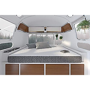 Travel Happy with an 8 INCH Narrow King (70" x 80") Now W/ 2 INCHES of Graphite Gel Memory Foam for A Medium Comfort Mattress with Premium Textured 8-Way Stretch Cover for Campers, RV's