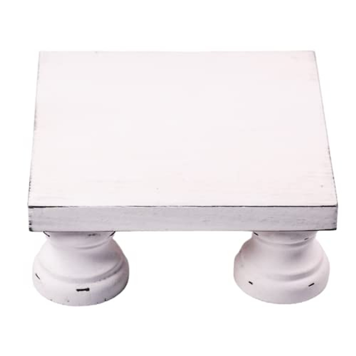 Decorative Riser Pedestal display stand, Display bathroom and home décor, risers for display of farmhouse kitchen decor, wood riser tray (White Feet)