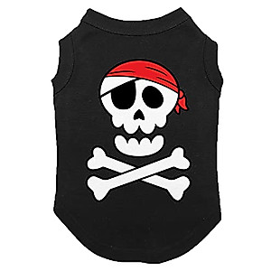 Pirate Skull & Crossbones - Dog Shirt (Black, X-Small)