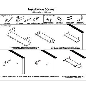TRWISWDC Floating Shelves Wall Mounted 24 inches Oak Natural Floating Wood Shelf with Lip Brackets for Bedroom Living Room Kitchen Bathroom Rustic Wall Storage Shelves