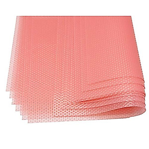 Artviva Refrigerator Mats Fridge Shelf Liner 8 Pcs, Water/Oil Proof Placemates Washable Refrigerator Liners for Drawer Cabinet Table (Pink)