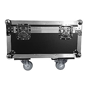 Rockville Battery PAR 61 Pack Black, 8 Pack Rechargeable RGBWA+UV Wash Lights with Charging Flight Case, Includes Remote, 15 Hours Battery Life, Perfect for Events, Parties & DJ Gigs