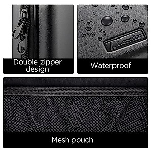 Loxdn Protective Hard Case Compatible with Meridian Shaver and Portable Charger Power Bank, Storage Case for Meridian Grooming Shaver and Accessories - Hard Case Only (Black)