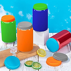 YGAOHF 8 Pack Silicone Soda Can Lids to Keep Carbonation - Reusable Soda Can Covers Lids, Keep Drinks Fresh, Fits Standard Soda/Beverage Cans (Assorted)