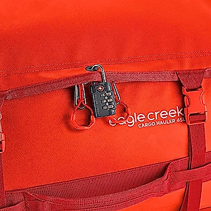 Eagle Creek Cargo Hauler 60L Duffel Bag for Travel with Made with Water-Repellent, Abrasion-Resistant TPU Fabric with Backpack Straps and U-Lid with Storm Flaps, Rising Sun