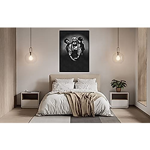 Nirvana Black And White Canvas Poster | Ready to Frame for Office, Living Room, Dorm, Kids Room, Bedroom, Studio, Printed On Real Cotton Canvas. Unwrapped Unframed (18x24)