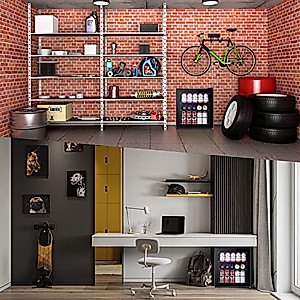 Havato Beverage Refrigerator, 70 Can Mini Fridge with Glass Door, 1.6 Cu.ft Small Beer Fridge Adjust Temperature Freestanding, Deal for Home & Office