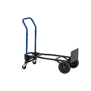 Harper Trucks JDC2223 3-1 Quick Change Convertible Hand Truck, 400 lb, Black Frame/Blue Handle