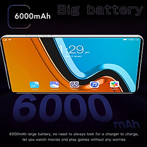 DAUZ Octa Core Tablet, 7 Inch Tablet 7 Inch IPS 3 Card Slots 100‑240V Octa Core for Home (US Plug)