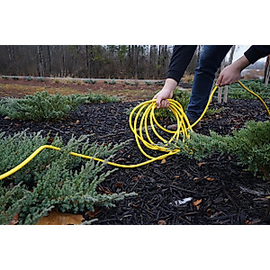 Southwire 2588SW0002 Outdoor Cord-12/3 SJTW Heavy Duty 3 Prong Extension Cord-for Commercial Use (50', Yellow), 50 Feet